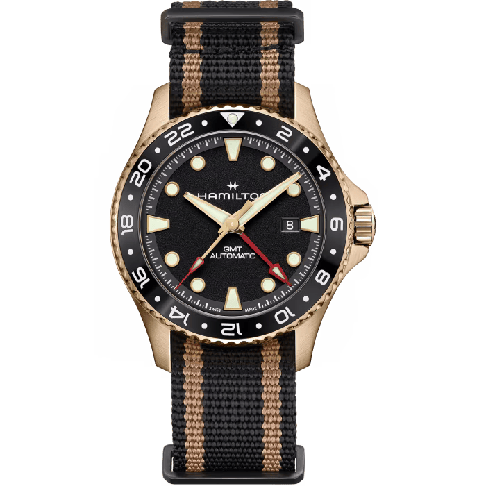 HAMILTON Khaki Navy Scuba Automatic GMT 43mm Bronze H82565930 – Watch ...